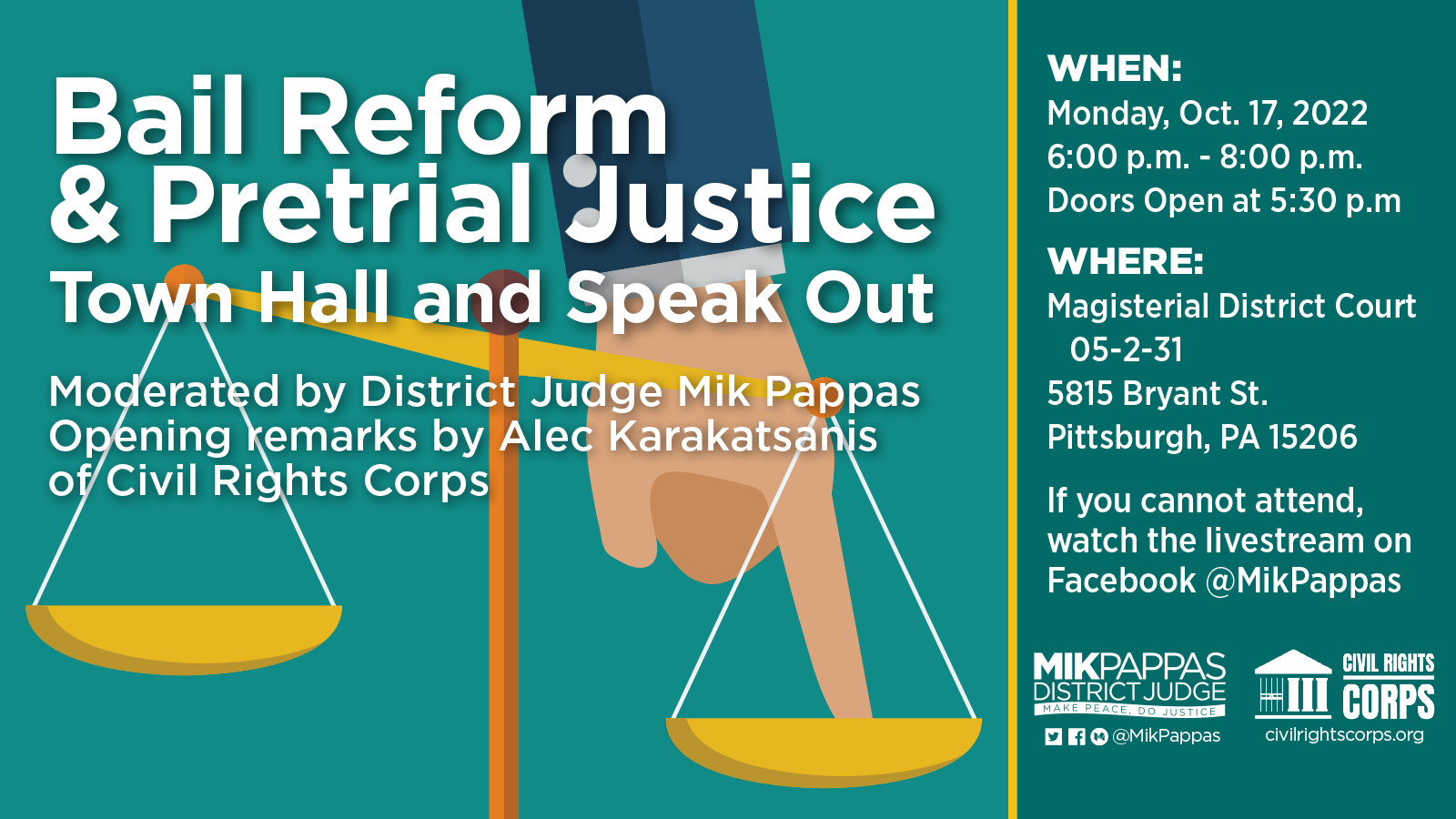 Commission Staff Participate as Panelists in Bail Reform & Pretrial Justice Town Hall and Speak ...